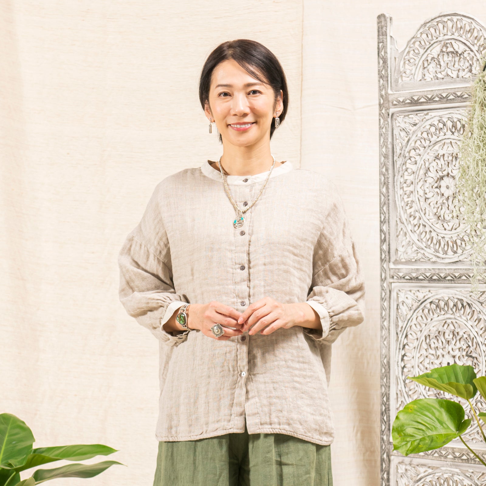 Linen Cotton Double Gauze Shirt – MALAIKA worldwide store